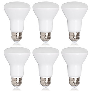 Maxxima LED BR20 Bulbs - 50 Watt Equivalent Dimmable 7 Watt Warm White 3000K R20 LED Lightbulb, 600 Lumens, Featuring an E26 Base, Ideal for Track or Recessed Lighting - 6 Pack