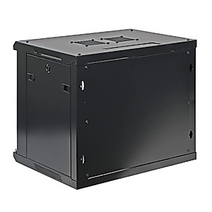 AEONS 9U Professional Wall Mount Network Server Cabinet Enclosure 19-Inch Server Network Rack 16-Inches Deep Black