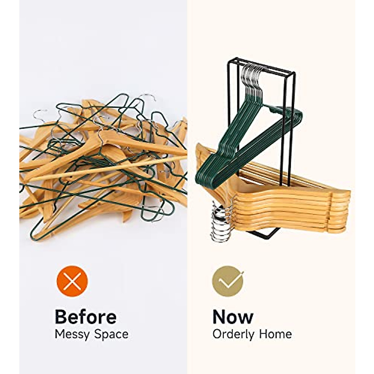 Hanger Organizer, Holds up to 110 Wire Clothes Hangers, Hanger Storage Holder