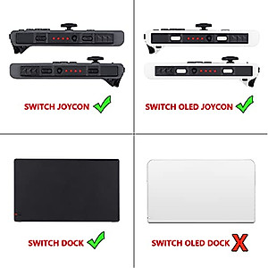 eXtremeRate Firefly LED Tuning Kit for Nintendo Switch Joycons Dock NS Joycon SL SR Buttons Ribbon Flex Cable Indicate Power LED - Red (Joycons Dock NOT Included)