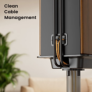 Perlegear Speaker Stands - Hight Adjustable Extend 22'' to 39'' for Satellite Speakers, Small Bookshelf Speaker Stands Holds 9 lbs, Stable with Weighted Base for Bose JBL Sony Vizio Yamaha