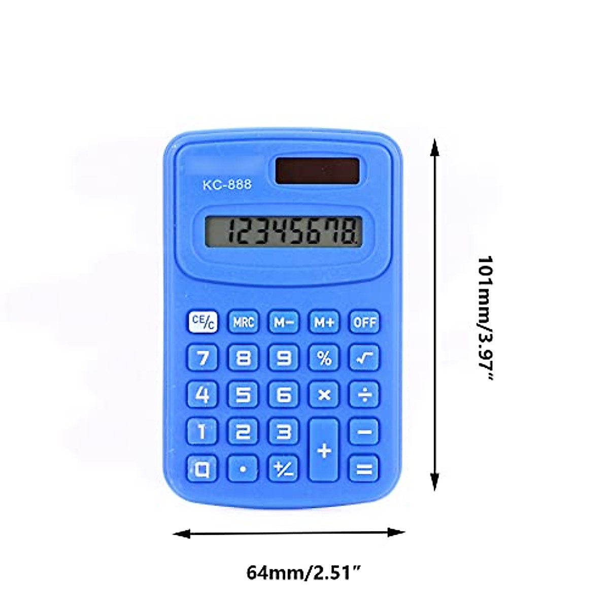 Pocket Size 8 Digit Calculator Solar Mini Basic Standard Calculators Button Battery Desktop Office School Kids Gift Accounting Tools Red