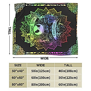 DVesaldez Flannel Fleece Cute Throw Blanket, The Nightmare Blanket Before Cartoon Christmas Throw for Winter Chair Super Cozy and Warm Air Conditioning Blanket-50 x40, Black