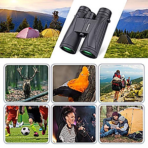 USCAMEL 12x42 HD Binoculars for Adults with Upgraded Phone Adapter, High Power Binoculars for Bird Watching Hunting Stargazing Camping Concerts Sports