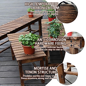 LSPYYDS Garden Bench for Outdoors 2-Person Wood Bench Weatherproof Outdoor Benches, Anti-corrosion and Anti-rust Garden Benches for Garden Patio Porch Park Backyard 90x35x40cm