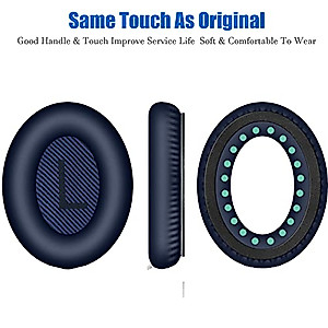 JULONGCR QC35 ii Replacement Earpads QC35 Ear Pads Quietcomfort 35 Headphones Ear Cushion Kit Headband Parts Compatible with Bose Quietcomfort 35 ii /QC35 ii /QC35/QC45 Headphones.(QC35 Blue)