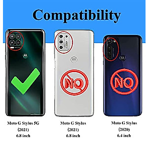 Androgate Compatible with Moto G Stylus 5G Case with HD Screen Protector, Military-Grade Ring Holder Stand Car Mount 16ft Drop Tested Protective Cover Phone Case for Motorola Moto G Stylus 5G, Purple