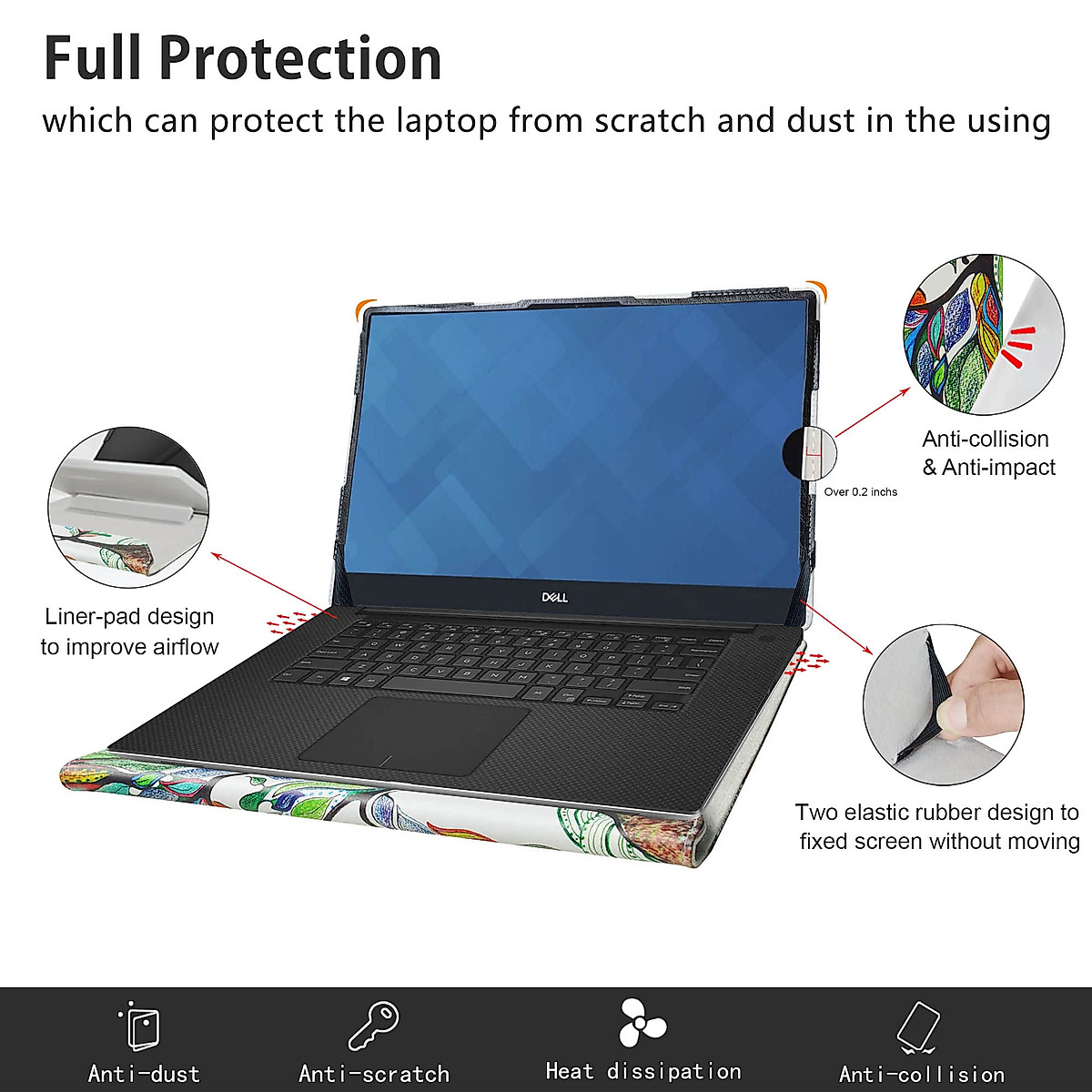 Alapmk Protective Case for ASUS Q540 Q530 Q540VJ-I93050 Q530VJ-I73050 & Dell Latitude 5540/Inspiron 15 3530 3535/Vostro 15 3530 3535 & ThinkBook 15 Gen 5/Gen 4 & ProBook 450 G10 15.6" Laptop,Love Tree