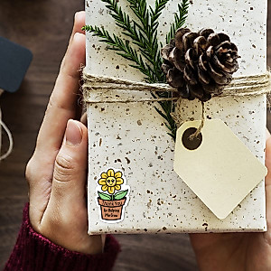 muminglong 1.5inch Cute Sun Flower Thank You Sticker,Thank You Sticker,Small Shop Sticker,Small Business,Handmade Sticker,Packaging Sticker,500 PCS