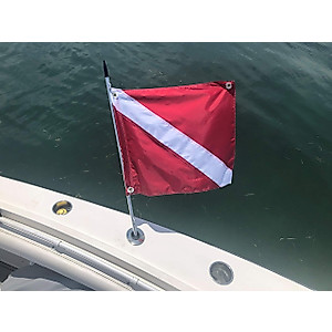 Tigress XD Flag Pole Holds Sandbar or Dive Flags, Durable Easy to Store Rod Holder Flag Pole with Gimbal Butt Makes Flying in Any Rod Holder a Breeze