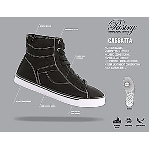 Pastry Cassatta Stretch Canvas Dance Sneakers, Black/Red, Size 9