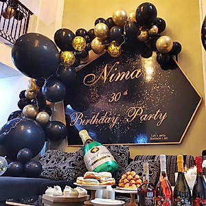 36 Inch Latex Round Black Balloons(Premium Helium Quality),Giant Balloons for Photo Shoot/Birthday/WeddingParty/Festivals/Event Decorations (6pcs Black)