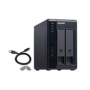 QNAP TR-002 2 Bay USB Type-C Direct Attached Storage (DAS) with Hardware RAID (Diskless) (TR-002-AMZ-US)