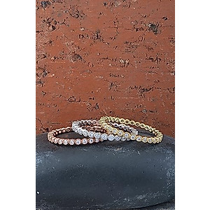 SILVERCLOSEOUT Rhodium Plated Sterling Silver Cz Cubic Zirconia Stackable Womens Eternity Band Promise Ring for Ladies - Size 11