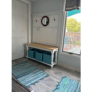 Mysummer Set of 4 Solid Wood Bun Furniture Legs 3.54 inch Tall White Finished M8 Replacement Furniture Feet Sofa Legs with Pre-Drilled 516 Inch Bolt and Mounting Plate and Screws for Couch Sofa