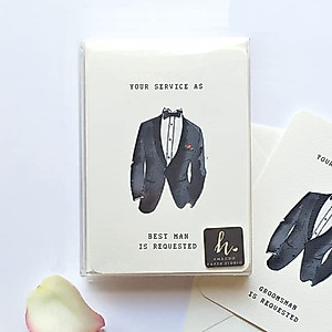 Best Man Invitation Proposal Card, Mens Tuxedo Invitation Note, Wedding Cards for Best Man, Will you be my Best Man Card