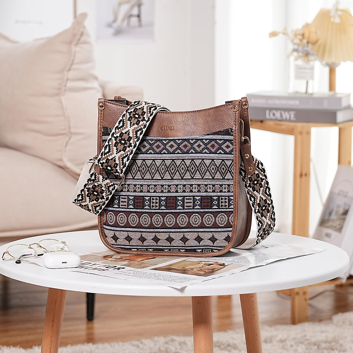 CLUCI Crossbody Bags For Women Trendy Vegan Leather Purses For Women Shoulder Bag with Two Strap