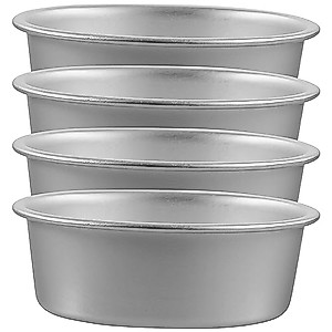 Kichvoe Accessories Oval Cheesecake Pan 4PCS Non-stick Cake Pan Aluminum Cake Mold Bread Loaf Pan Mold Meatloaf Breads Mold for Oven Baking Cake Mold Compatible with Instant Pot