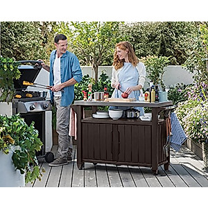 Keter BBQ Side Table Grande brown