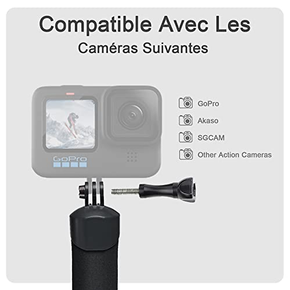 FitStill Waterproof Monopod Floating Hand Grip for Go Pro Hero 11/10/9/8/7/6/5/4/3 Session DJI Osmo and Other Action Cameras.Snorkeling Underwater Diving Selfie Pole Stick