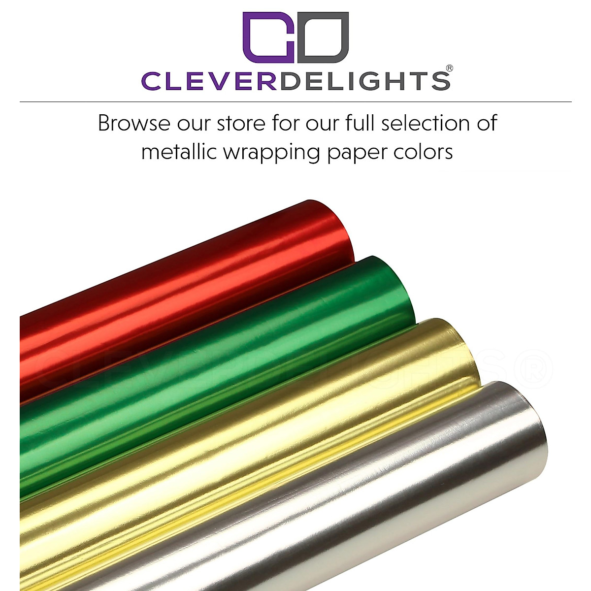 CleverDelights Metallic Gold Wrapping Paper - 30" x 300" JUMBO Roll - 62.5 Sq Ft - Shiny Premium Gift Wrap Paper
