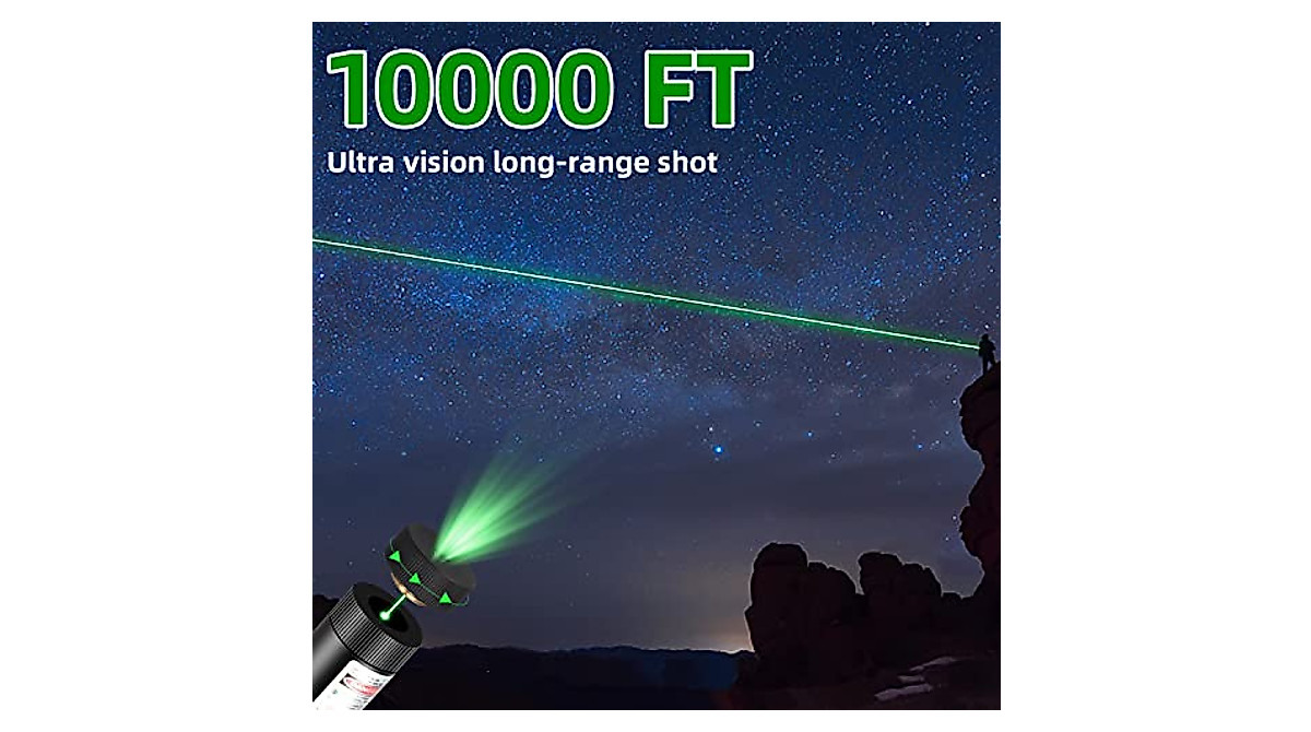 Laser Pointer High Power: 10000ft Range, Rechargeable