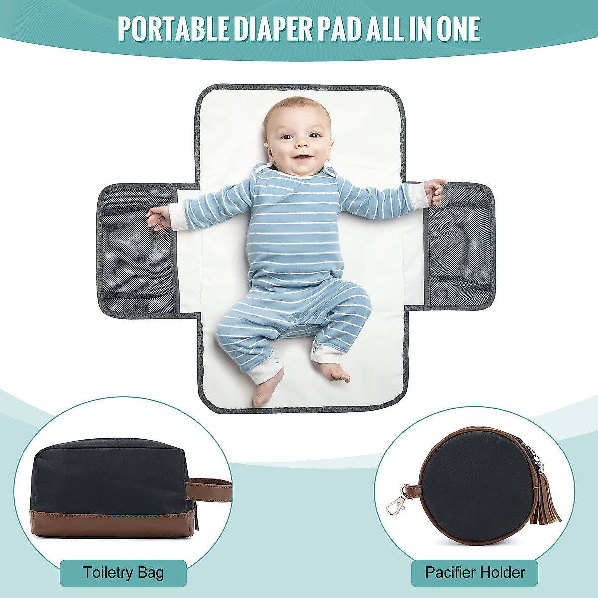 Sucipi Diaper Tote Bag,Hospital Bag,Mommy Bag for Hospital,Large Capacity Waterproof Multifunctional hospital bags for labor and delivery Baby Tote Bag for Baby Care (Black)