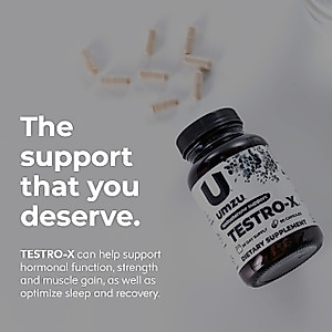 UMZU Testro-X - Testosterone Support Supplement to Support Healthy Testosterone Production, Blend of Vitamins, Minerals, and Herbs - (30 Day Supply 90 Capsules)