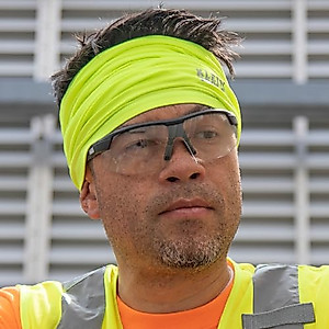 Klein Tools 60465 Cooling Band for Neck and Face with Evaporative Performance Knit Fabric, Cools Instantly When Wet, UPF 50 Protection, Yellow