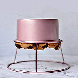 Hemoton Bread Cooling Rack Cooling Rack Round Mega Cooling Rack Roasting Rack Baking Cooling Rack Cake Mold Rack Pastry Rack Rose Gold Cake Stand Cake Holder Large Stainless Steel Chiffon