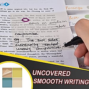 ZAUBETH Transparent Sticky Notes Pads - 800 Pcs Waterproof Self-Adhesive Pad,Translucent Sticky Notes Suitable for Reading、Studying、 Home、Office、School，Sticks Securely，Removes Cleanly (3"x3")