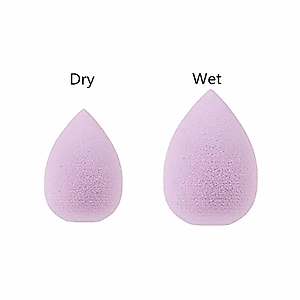 Lbaby 6PCS Mini Makeup Sponge Small Beauty Sponge Blender Set for Foundation, Powder, Concealer Highlight,and Eye Shadow, Purple