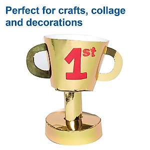 Baker Ross - AC375 A4 Gold & Silver Metallic Card (250 gsm) — ⁠Creative Art Supplies for Kids, Christmas Crafts, Card Making, and Decorations (Pack of 20)