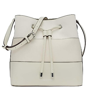 Calvin Klein Gabrianna Novelty Bucket Shoulder Bag, Cherub White Mixed