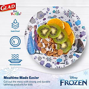 Glad for Kids Disney Frozen 12oz Paper Bowls| Disney Anna and Elsa Paper Bowls, Kids Bowls| Kid-Friendly Paper Bowls for Everyday Use, 12oz Paper Bowls 40 Ct