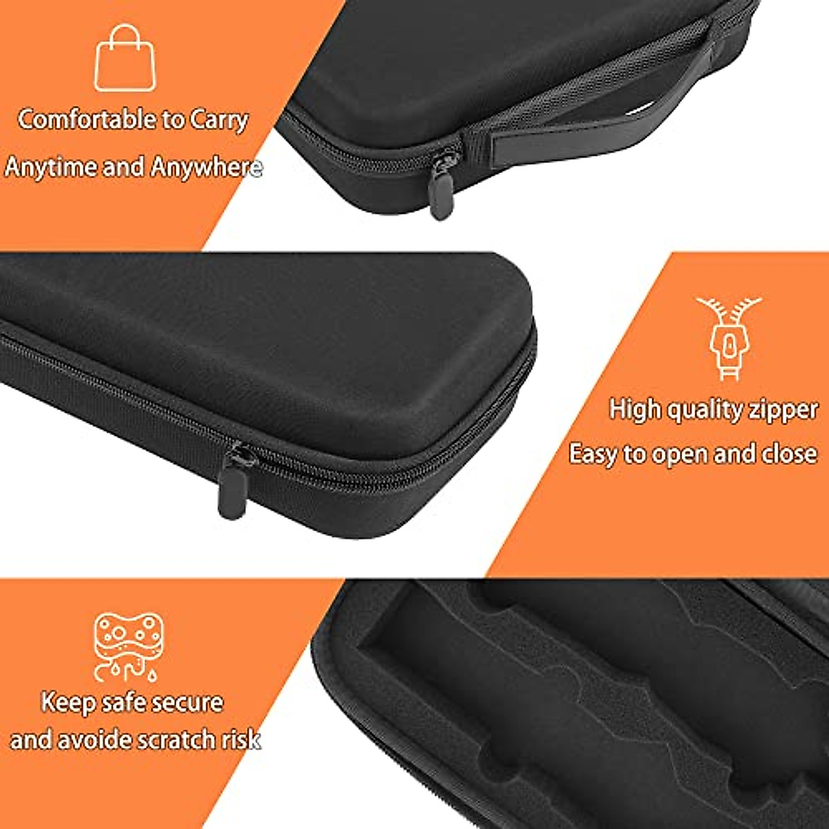 Minahao Portable Case Compatible with Klein Tools ET310 AC Circuit Breaker Finder/RT250 Integrated GFCI Receptacle Tester/80041 Outlet Repair Tool Kit,with mesh Pockets for Accessories.(Case Only)