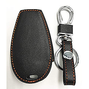 KAWIHEN Leather Key Fob Cover Replacement for Chrysler 300 T&C Dodge Challenger Charger Durango Grand Caravan Journey Ram 1500-4500 Magnum Grand Cherokee Commander M3N5WY783X 2701A-C01C IYZ-C01