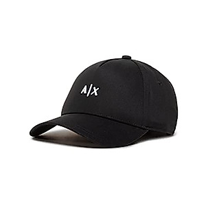 A|X ARMANI EXCHANGE Men's Hat Baseball Cap, Black/White, One Size