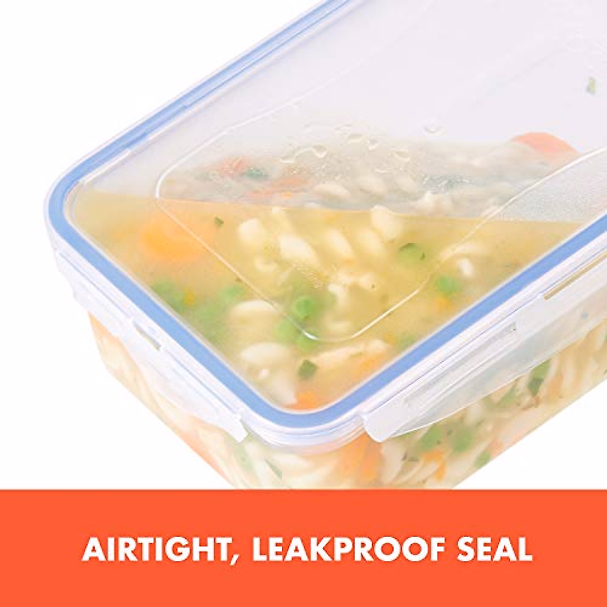 LocknLock Easy Essentials Food Storage lids/Airtight containers, BPA Free, Butter-25 oz, Clear