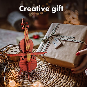 6-in-1 3D Puzzles Music Instrument Set for Adults/Kids with Piano, Gramophone, Drum-kit, Cello, Erhu, and Pipa, for Wooden Decorations, Wood Craft Jigsaw Puzzle for 6 Age up