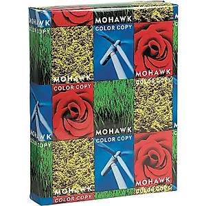 Mohawk 12214 Copier 98 Cover, 80lb, 8-1/2 x 11, Bright White, 250 Sheets