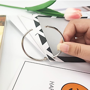 OWLKELA 2 Inch 30 Pack Loose Leaf Binder Rings, Nickel Plated Steel Binder Rings, Keychain Key Rings, Metal Rings for Index Cards, Book Ring, Ideal for School, Home, or Office