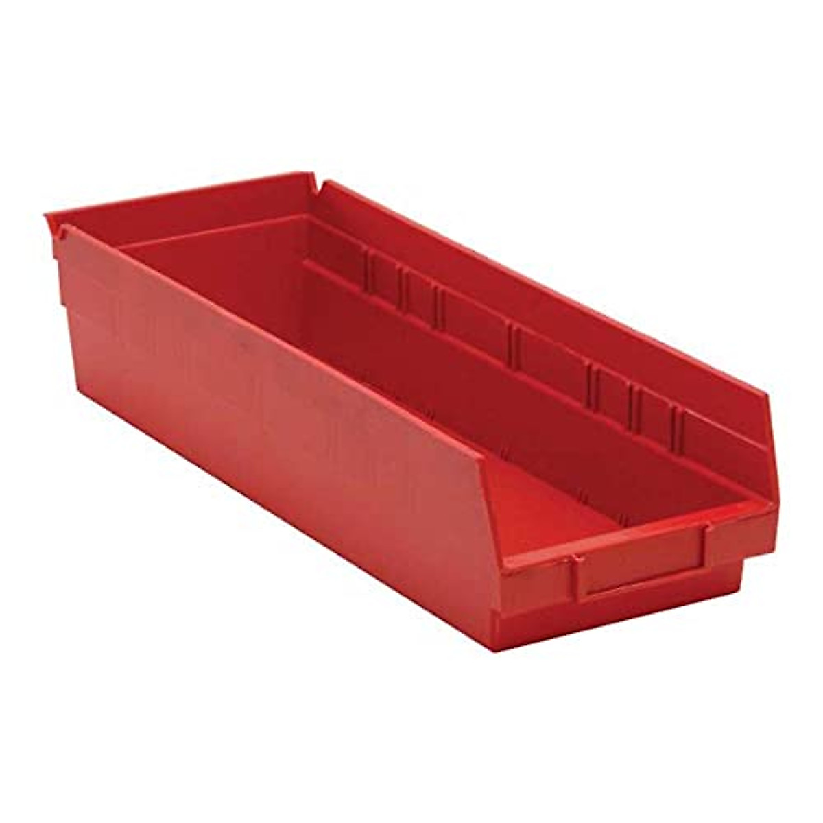 Quantum Storage QSB104RD 20-Pack 4" Hanging Plastic Shelf Bin Storage Containers, 17-7/8" x 6-5/8" x 4", Red