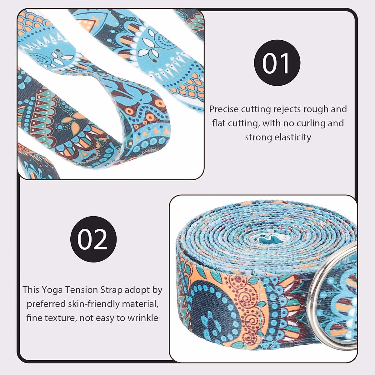 Gatuida Exercise Mat Holder Yoga Straps for Stretching Stretch Strap Leg Stretcher Strap Yoga Belt Strap Workout Resistance Band Yoga Band Leg Strap Fitness Advanced Polyester Elastic Cord