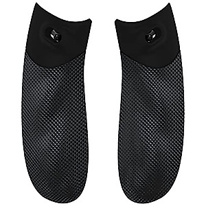 eXtremeRate Flexor Rubberized Side Rails Grips Trigger Stop Kit for Xbox Series X/S Controller, Diamond Textured Black Anti-Slip Ergonomic Trigger Stopper Handle Grips for Xbox Core Controller