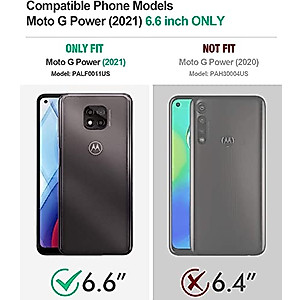 LeYi for Moto G Power 2021 Case with [2 Pack] Tempered Glass Screen Protector (Not Fit 2020/2022), [Military-Grade] Shockproof Phone Case with Kickstand for Motorola Moto G Power 2021, Black