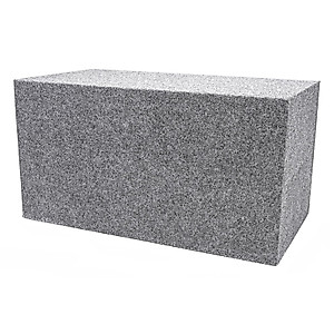 QPower 15 Inch Heavy Duty Single Vented Carpet Covered Durable Car Audio Extra Large Vehicle Subwoofer Enclosure Woofer Box, Charcoal Gray