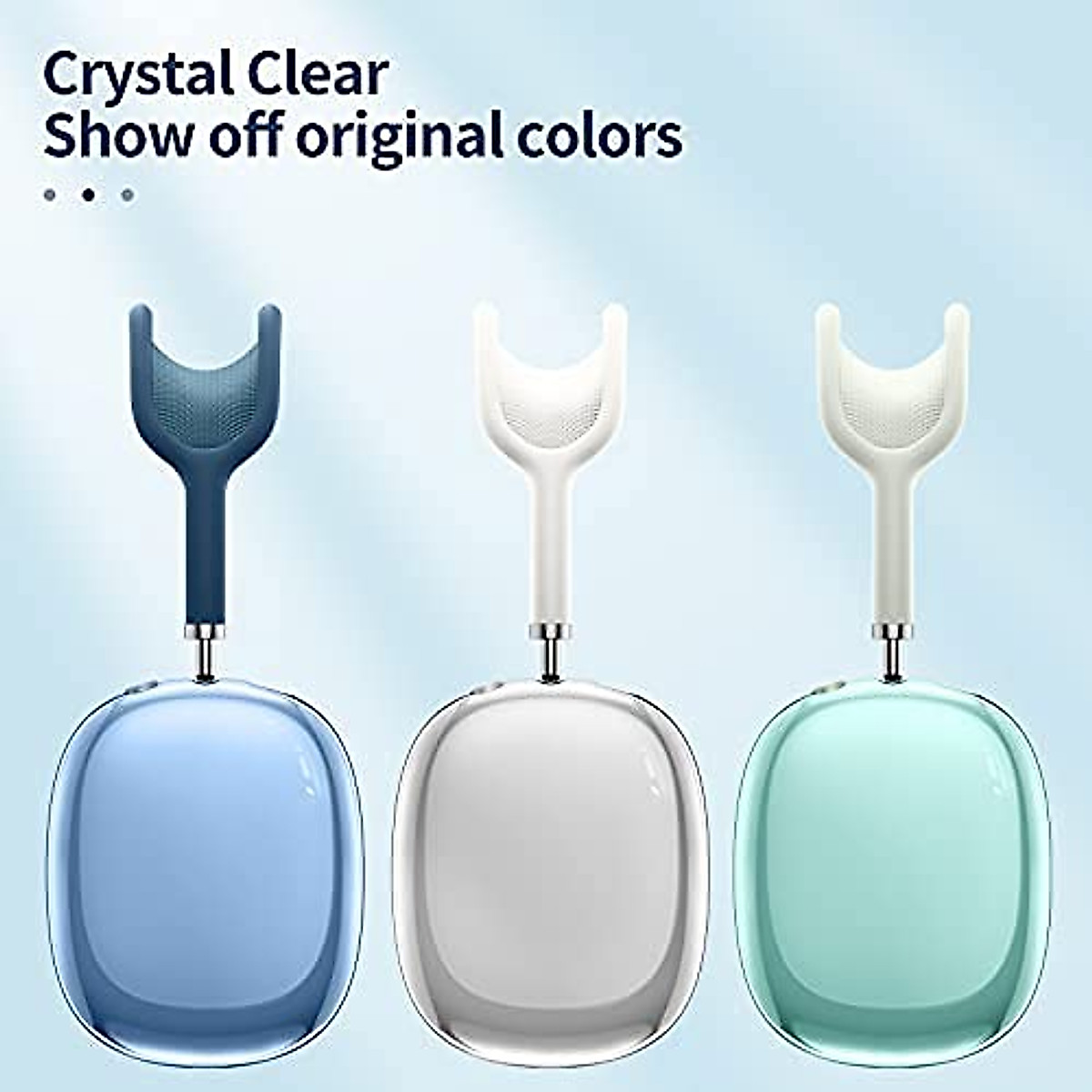 Fintie Case Cover for AirPods Max Headphones, Soft TPU Clear Anti-Scratch Protective Cover for AirPod Max, Transparent Accessories Skin Protector for Airpods Max Headphones (Crystal Clear)