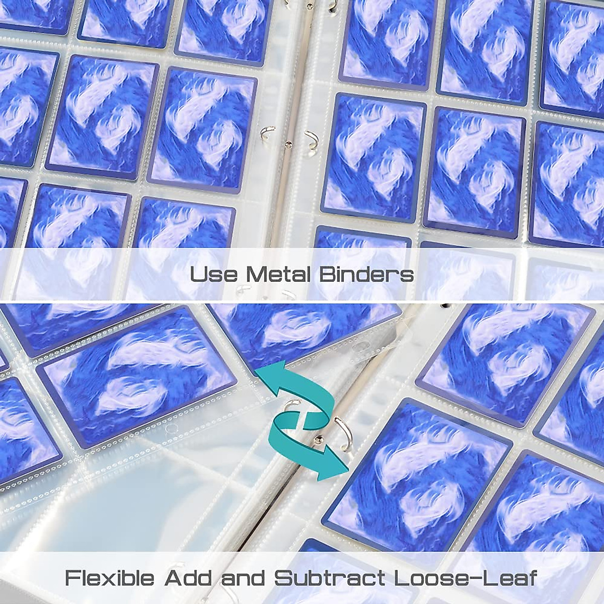 tombert 9-Pocket 720 Cards TCG Binder Compatible with PTCG, Sleeves Card Carrying Case for Baseball Cards, MTCG, etc. PKM-Big