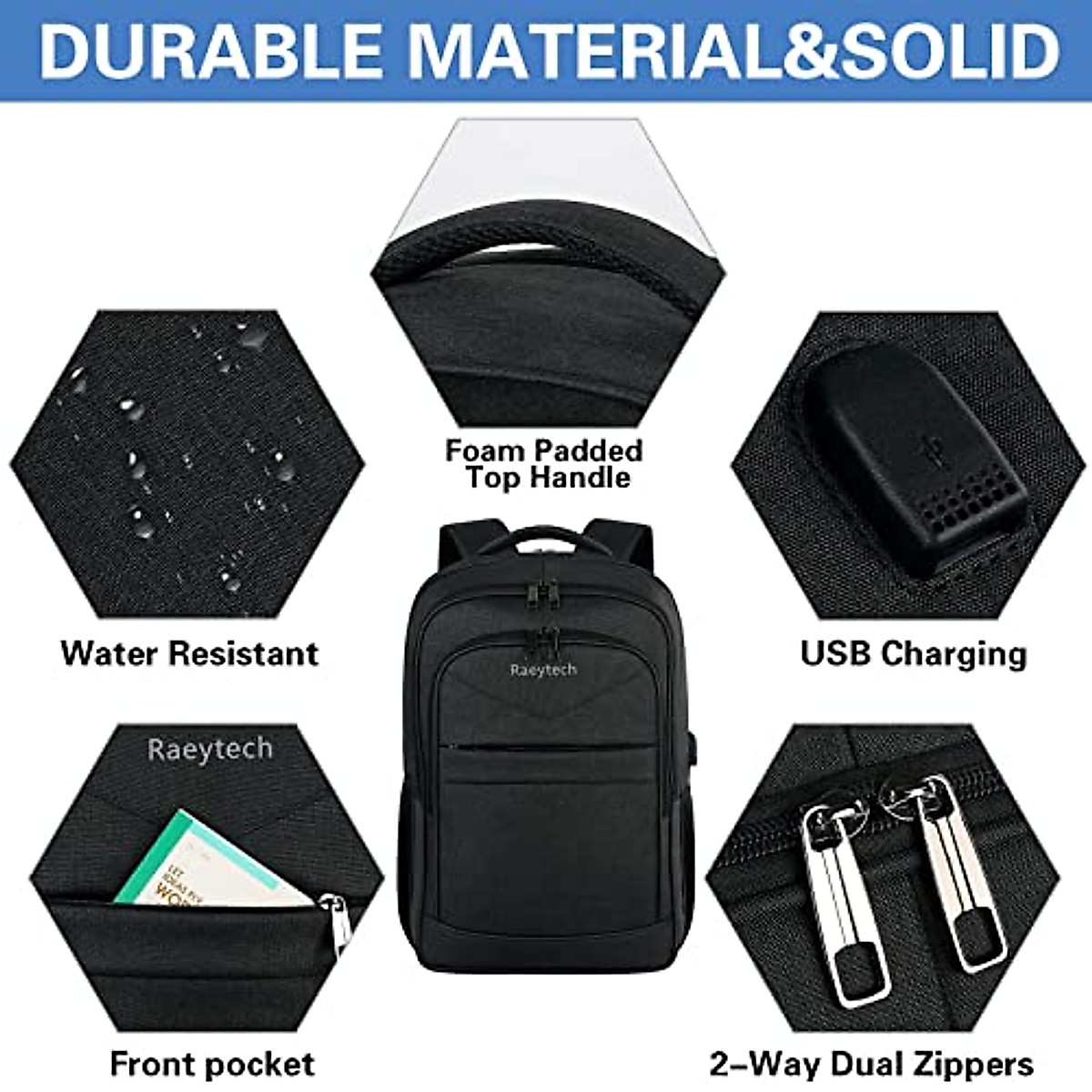 Lapsouno Travel Laptop Backpack,Durable Large 17 inch Carry on Travel Backpack,TSA Flight Approved Business laptop Backpack (Black+Purple)